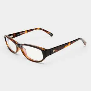 Le Specs Don't Cha Blue Light Oval Sunglasses - Tort