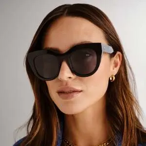 Le Specs Air Heart Sunglasses - Black