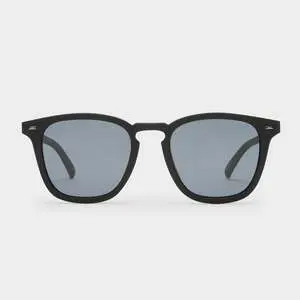 Le Specs No Biggie Polarized Sunglasses - Black Rubber