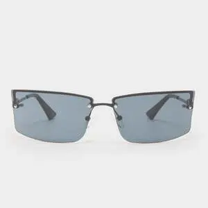 Le Specs Rectangle Sunglasses - Black