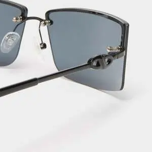 Le Specs Rectangle Sunglasses - Black