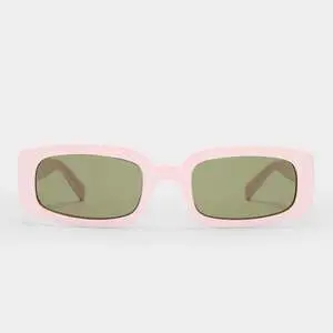 Le Specs Dynamite Rectangle Sunglasses - Pink