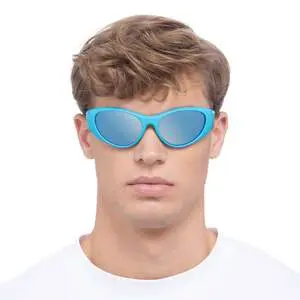 Le Specs Dotcom Sunglasses - Matte Cyan