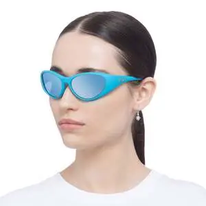 Le Specs Dotcom Sunglasses - Matte Cyan