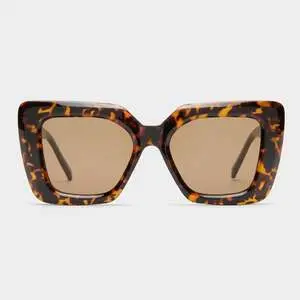 Le Specs Unimaginable Square Sunglasses - Dark Tort