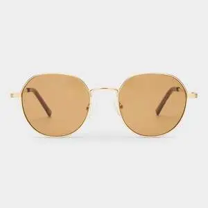 Le Specs Odyssey Mono Sunglasses - Gold Light Brown