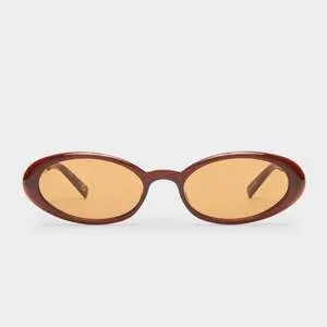 Le Specs Magnifique Oval Sunglasses - Cocoa