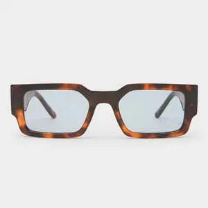 Le Specs Contemplation Rectangle Sunglasses - Super Dark Tort