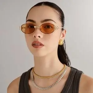 Le Specs The Forbidden Oval Sunglasses - Bright Gold