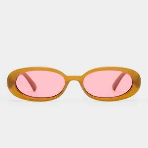 Le Specs Outta Love Oval Sunglasses - Toffee