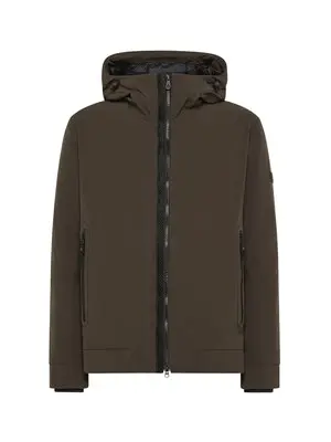 Peuterey Quilted Jacket With Hood - Brown