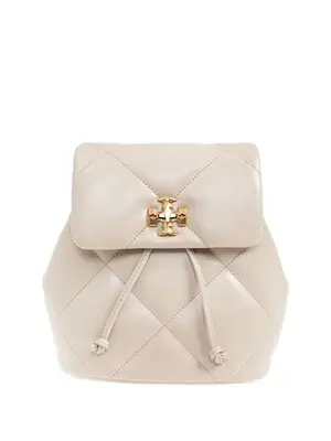 Tory Burch Kira Diamond Small Leather Backpack - White