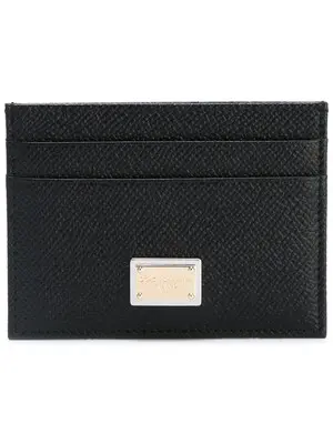Dolce & Gabbana Leather Credit Card Case - Black