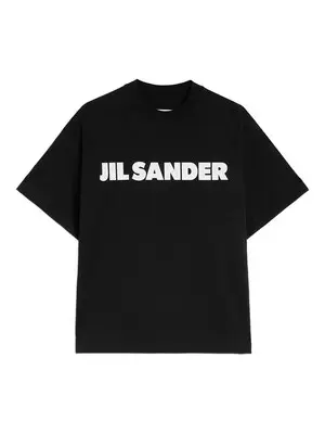 JIL SANDER Logo Cotton T-shirt - Black
