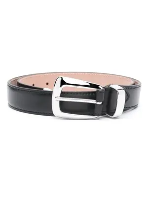 Khaite Benny Leather Belt - Black