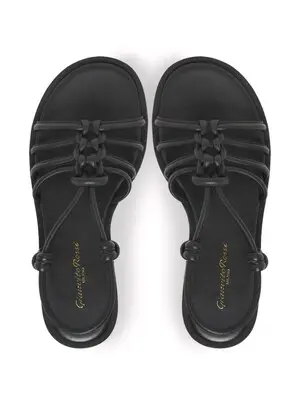 GIANVITO ROSSI Hebe Leather Sandals - Black
