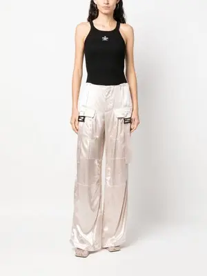 Fendi Logo Cotton Tank Top - Black