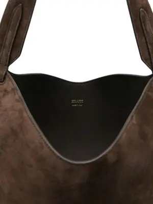 Khaite Lotus Mini Leather Bucket Bag - Brown