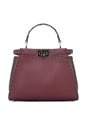 Fendi Peekaboo Mini Leather Handbag