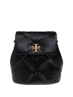 Tory Burch Kira Diamond Small Leather Backpack - Black