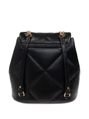 Tory Burch Kira Diamond Small Leather Backpack - Black