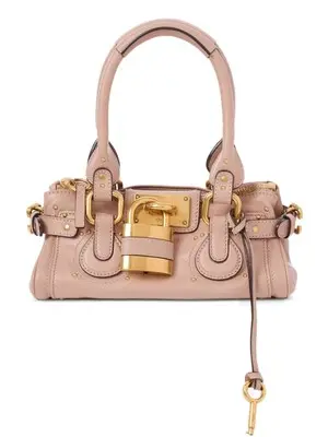 Chloé Paddington Leather Shoulder Bag - Pink