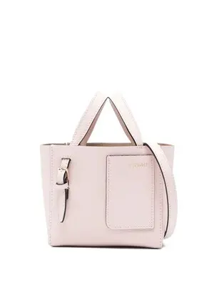 VALEXTRA Micro Leather Bucket Bag - Pink