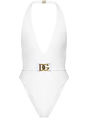 Dolce & Gabbana Stretch Swimsuit - White
