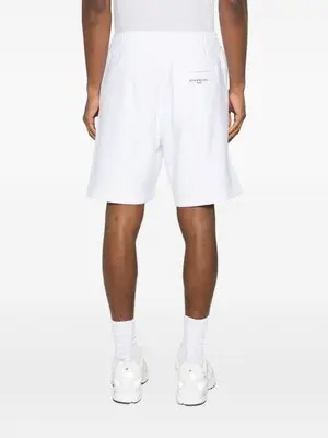 Givenchy Logo Cotton Shorts - White