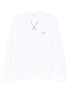 Givenchy Logo Cotton Hoodie - White