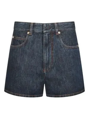 Fendi Denim Cotton Shorts