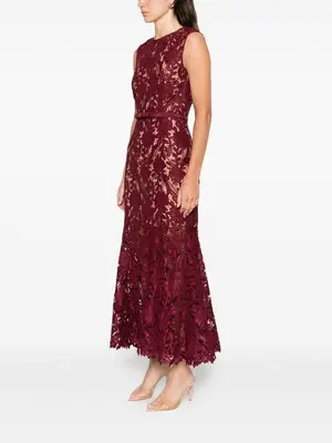 SELF-PORTRAIT Lace Long Dress - Red