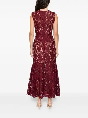 SELF-PORTRAIT Lace Long Dress - Red