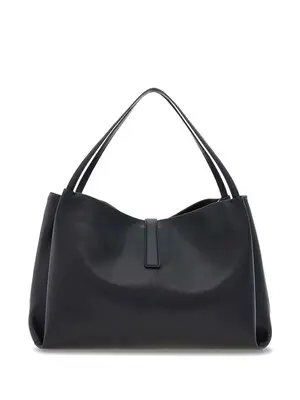 FERRAGAMO Large Leather Shoulder Bag With Gancini Buckle