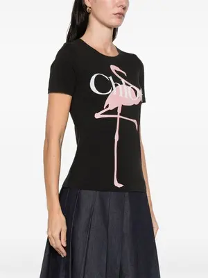 Chloé Printed Cotton T-shirt - Black