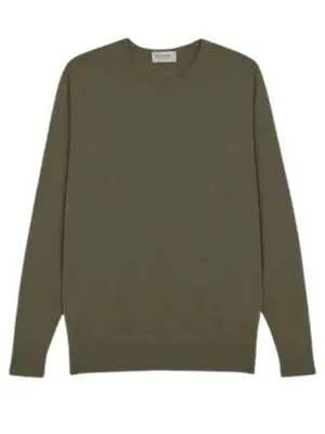 John Smedley Crewneck Jumper - Green