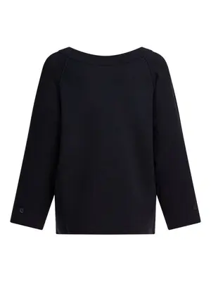 Max Mara Boat-neck Long-sleeve Sweater - Blue