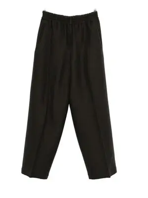 AMI Paris Wool Wide-leg Trousers - Grey