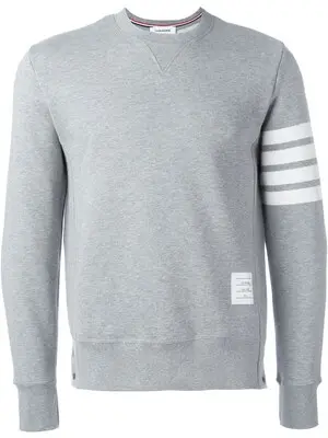 Thom Browne 4-bar Cotton Sweatshirt - Grey