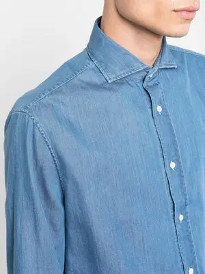 Brunello Cucinelli Denim Cotton Shirt