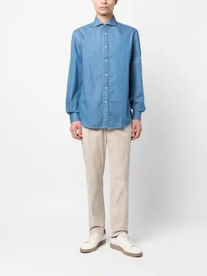 Brunello Cucinelli Denim Cotton Shirt