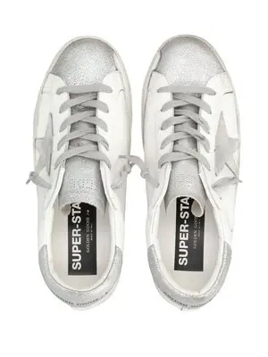 GOLDEN GOOSE Super-star Leather Sneakers - Silver