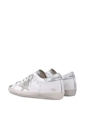 GOLDEN GOOSE Super-star Leather Sneakers - Silver
