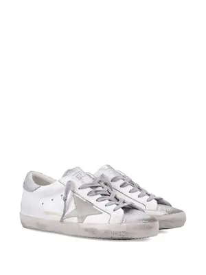 GOLDEN GOOSE Super-star Leather Sneakers - Silver