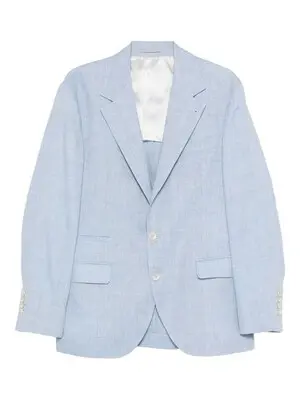 Brunello Cucinelli Single-breasted Blazer Jacket - Sky Blue