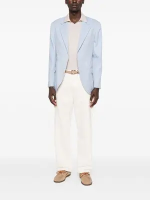 Brunello Cucinelli Single-breasted Blazer Jacket - Sky Blue