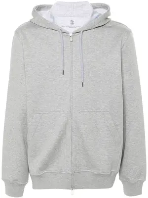Brunello Cucinelli Cotton-blend Hoodie - Grey