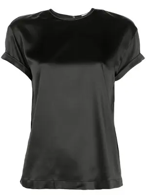 Brunello Cucinelli Silk Top - Black