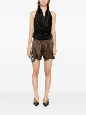 TOM FORD Silk Pajama Shorts - Brown
