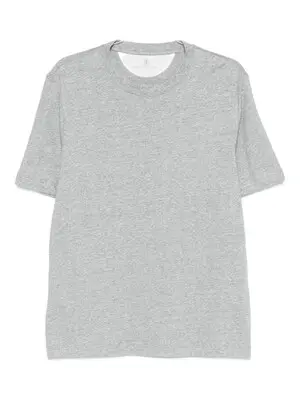 Brunello Cucinelli Linen Blend T-shirt - Grey